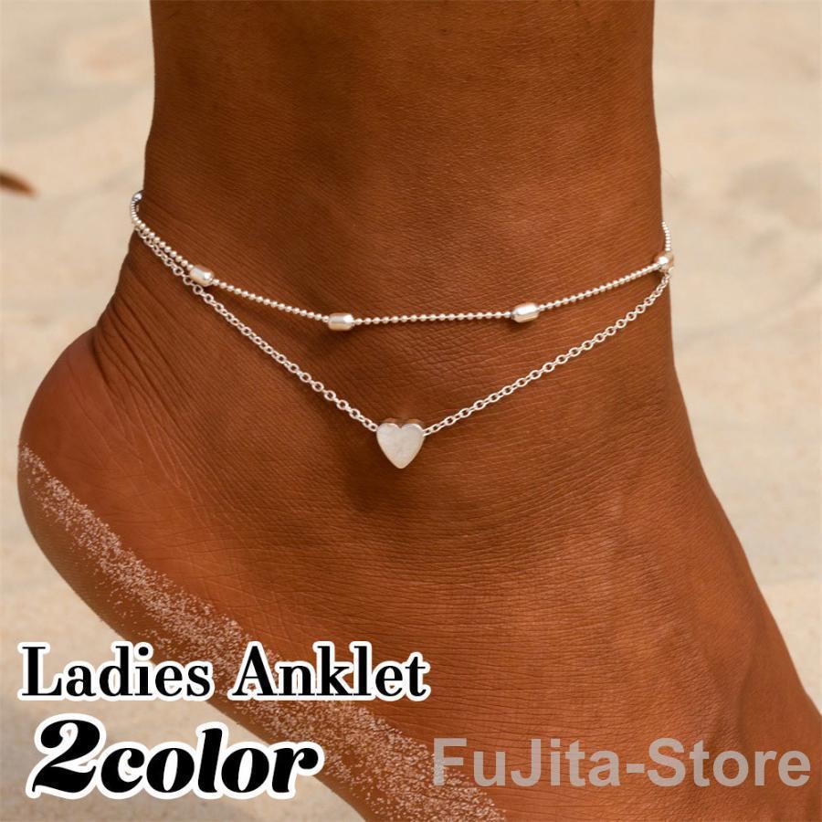 シンプルな2連のアンクレットです。華奢でハートモチーフが可愛いシンプルなデザイン。【サイズについて】画像をご参照ください。【素材について】合金【カラーについて】生産ロットにより柄の出方や色の濃淡が異なる場合がございます。お使いのモニターや撮...