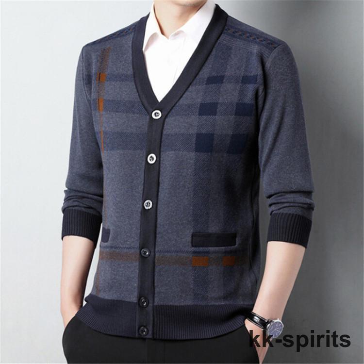 【40代 50代にも好評なデザインとな上級モデル】カーディガン メンズ 春 秋 冬 ビジネス カジュアル おしゃれ 厚手 薄手 ニットカーディガン ニット セーター ニットカーデ ニットジャケット上質素材を使用したハイクオリティーModel...