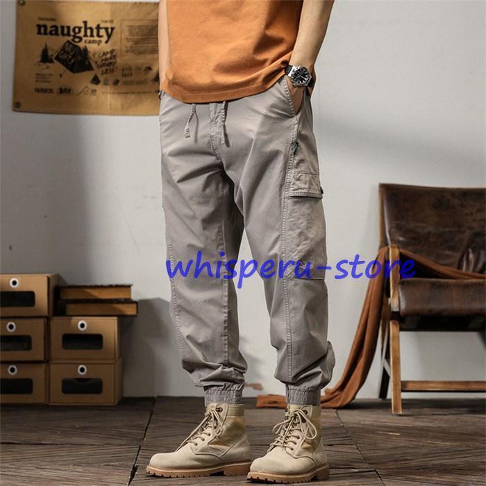 ジョガーパンツ カーゴパンツ メンズ メンズパンツ ウエストゴム ロングパンツ ロング丈 パンツ ズボン ボトムス 通学 おしゃれ カジュアル 無地 シンプル ファッション 春 夏服 夏【品　番】qcwbl10【カラー】ダークグレー、ブラッ...