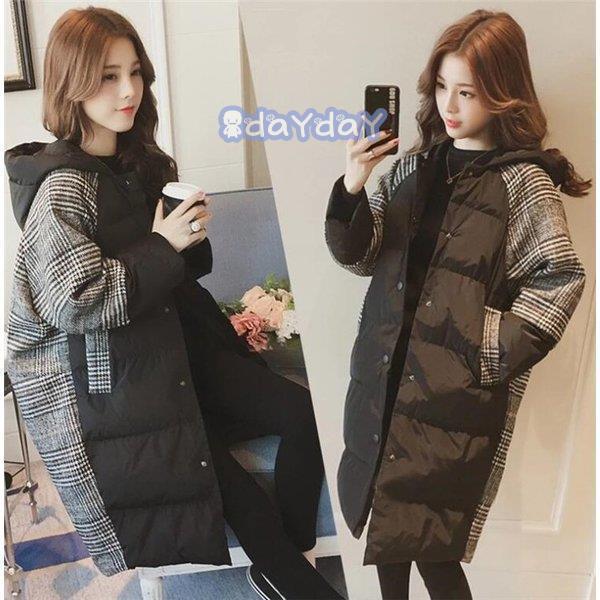 中綿ダウンジャケット レディース　中綿コート スリム 着痩せ ダウンジャケット アウター 冬 防寒 ダウンコート 2019 20代 30代 40代◆素材：表地：ポリエステル　　　　詰め物：中綿　◆サイズ：　M：着丈82cm　バスト104cm...