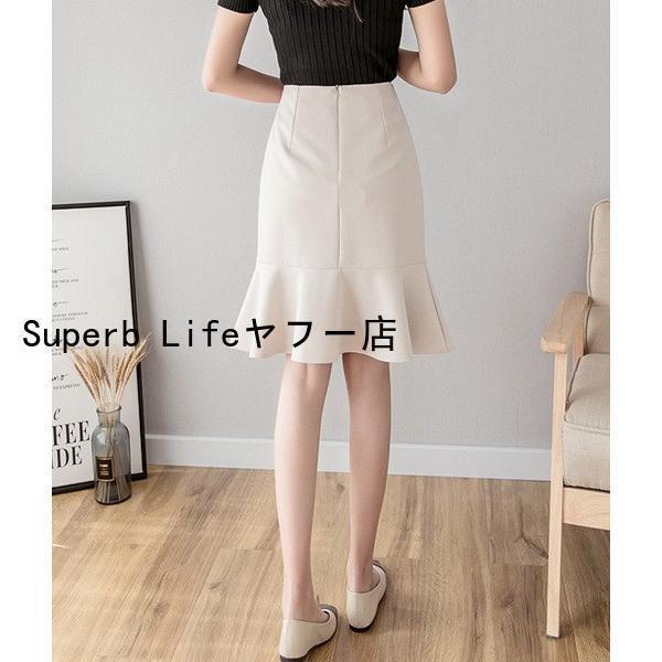 フレアスカート マーメイドスカート 夏 膝丈 レディース◎色：ブラック、ベージュ◎素材：ポリエステル◎原産国：中国◎サイズ(cm)： ウエスト?総丈?ヒップ【S 】 64 / 59 / 86【M】 68 / 59 / 90 【L 】 72 ...