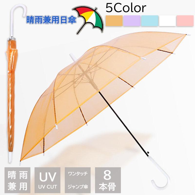本体重量：305g骨の本数：8本骨雨の日はもちろん、日傘としてもOK☆機能性に優れながら、見ためもおしゃれ?紫外線による肌への悪影響は、日焼けだけじゃない！早めのUV対策はぜひ油断できないよ！【晴雨兼用】