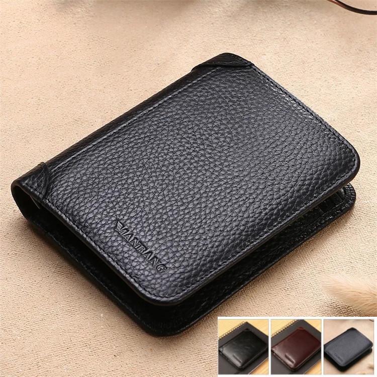 ■品名:メンズ本革財布■素材（外側）:牛革■素材（内側）:PU　■サイズ(約):横9.5cm、縦12.5cm、マチ1.5cm■ポケット：カードポケット*9、写真入れ*1、免許証入れ*1、SIMカード*1、札入れ*2財布 メンズ 二つ折り 三...