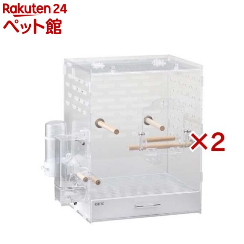 お店TOP＞小動物・鳥・は虫類・昆虫＞鳥 かご・ケージ＞コトリウム 350-II (2セット)【コトリウム 350-IIの商品詳細】●全面クリアでかわいい姿がよく見える●横向きに止まるのでいつでも視線が合う●下部には穴がないので、ゴミの飛び...