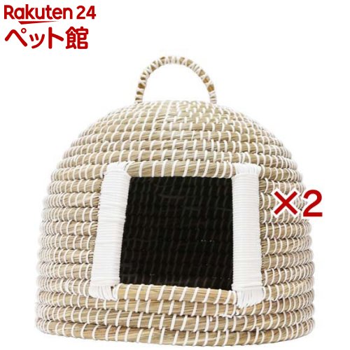 お店TOP＞ペットのサークル・雑貨など＞ペット用サークル・ケージ・ルーム・タワー＞ペットのケージ・サークル・ゲート＞キャットケージ＞にゃんこのちぐら 夢 (2セット)【にゃんこのちぐら 夢の商品詳細】●カイザ草を手編みで作ったちぐら。●夏は...