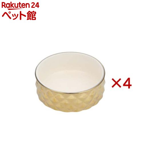 お店TOP＞ペットのサークル・雑貨など＞ペットの雑貨・ケアグッズ＞食器＞全部見る＞ユーゴー セラミックボウル ゴールド S (4セット)【ユーゴー セラミックボウル ゴールド Sの商品詳細】●プラスチック製では決して表現できない、ゴージャス...