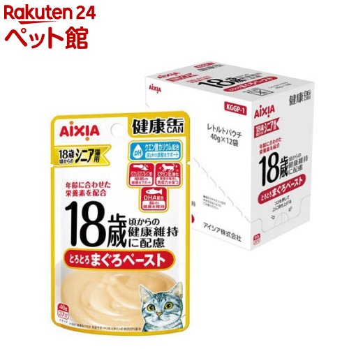 お店TOP＞猫用品＞キャットフード(ウェット)＞成猫用ウェットフード＞その他ブランド＞健康缶パウチ 18歳からのとろとろまぐろペースト ( 40g×12袋入)【健康缶パウチ 18歳からのとろとろまぐろペーストの商品詳細】●18歳頃からのシニ...