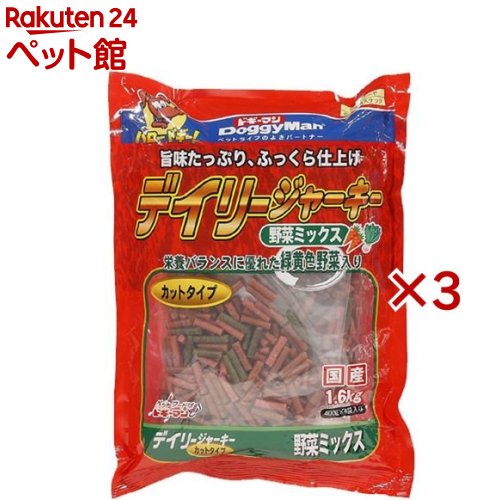 お店TOP＞犬用品＞犬のおやつ・サプリメント＞犬のジャーキー・ガム・骨＞ソフトジャーキー＞ドギーマン デイリージャーキー野菜ミックス カット (4袋入×3セット(1袋400g))【ドギーマン デイリージャーキー野菜ミックス カットの商品詳細...