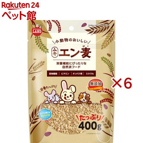 お店TOP＞小動物・鳥・は虫類・昆虫＞小動物のフード＞うさぎのフード＞小動物のおいしいムキエン麦 (400g×6セット)【小動物のおいしいムキエン麦の商品詳細】●食物繊維・ビタミン・タンパク質・ミネラルがバランス良く含まれた、保存料・着色料...
