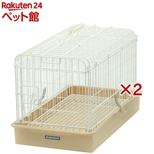 お店TOP＞小動物・鳥・は虫類・昆虫＞小動物ケージ・ハウス・かご＞ケージ・ハウス・かご＞ライト・キャリー (2セット)【ライト・キャリーの商品詳細】●丈夫なワイヤーメッシュと軽いトレイがドッキング！●出入り口と天井が開放できるので、生き物の...