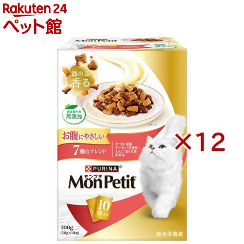 お店TOP＞猫用品＞キャットフード(ドライフード)＞ブランド別で探す＞その他ブランド＞モンプチドライボックス お腹にやさしい (200g×12セット)【モンプチドライボックス お腹にやさしいの商品詳細】●サーモン、白身魚、えんどう豆、大豆の...