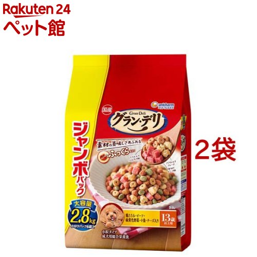 お店TOP＞犬用品＞ドッグフード(ドライフード)＞高齢犬用ドライフード＞その他ブランド＞グラン・デリ ふっくら仕立て 13歳以上 ささみ・ビーフ・緑黄色野菜・小魚・チーズ入 (2.8kg*2袋セット)【グラン・デリ ふっくら仕立て 13歳以...