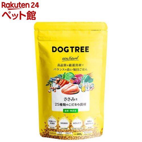 お店TOP＞犬用品＞ドッグフード(ドライフード)＞メーカー別で探す＞その他メーカー＞ドッグツリー ささみと25種類のこだわり具材 ドッグフード (600g)【ドッグツリー ささみと25種類のこだわり具材 ドッグフードの商品詳細】●主成分は、...