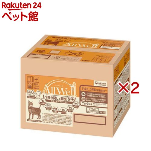 お店TOP＞猫用品＞キャットフード(ドライフード)＞ブランド別で探す＞その他ブランド＞AllWell 15歳以上の腎臓の健康維持用 フィッシュ味 挽き小魚とささみFD入り (4.0kg×2セット)【AllWell 15歳以上の腎臓の健康維持...