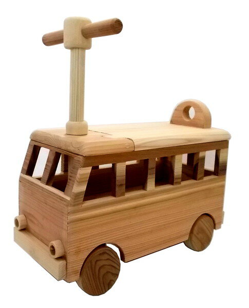 お支払い方法・送料・配送について ラッピングご希望の方はコチラっ!! 予約販売商品について職人の手作り！　おおきな木のおもちゃ　バス　木製玩具　国産日本の職人が一つひとつ手作りで仕上げた、木のぬくもりあふれるおもちゃです。屋根の部分を上げて...