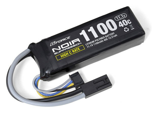 お支払い方法・送料・配送について 予約販売商品についてNoir Suppression LiPo 11.1V 1100mAh 40C ミニS互換サイズ 電動ガン用充電式リポバッテリー GFG936LiPoならではのバツグンのキレとレスポンス...