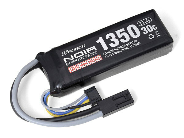 お支払い方法・送料・配送について 予約販売商品についてNoir Snipe Master LiHV 11.4V 1350mAh 20C ミニS互換サイズ 電動ガン用充電式リポバッテリー GFG956LiPoならではのバツグンのキレとレスポン...