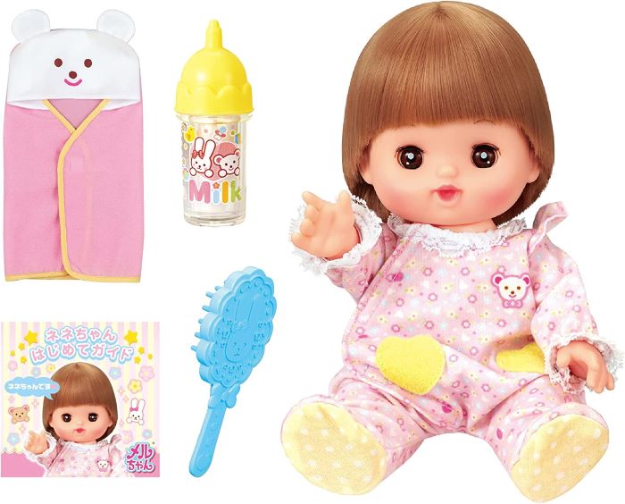 お支払い方法・送料・配送について 予約販売商品についてメルちゃん お人形セット メルちゃんのいもうと おめめぱちくりネネちゃん・メルちゃんお人形セット・対象年齢:1.5歳以上・セット内容:ネネちゃん(おむつ付)、ベビーオール、おくるみ、ミル...