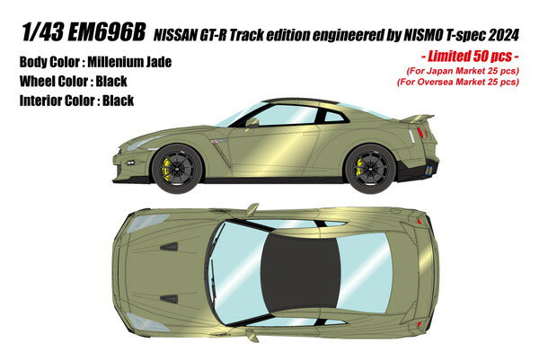 お支払い方法・送料・配送について 予約販売商品についてEIDOLON 1/43 NISSAN GT-R Track edition engineered by NISMO T-spec 2024 ミレニアムジェイド 完成品ミニカー EM69...