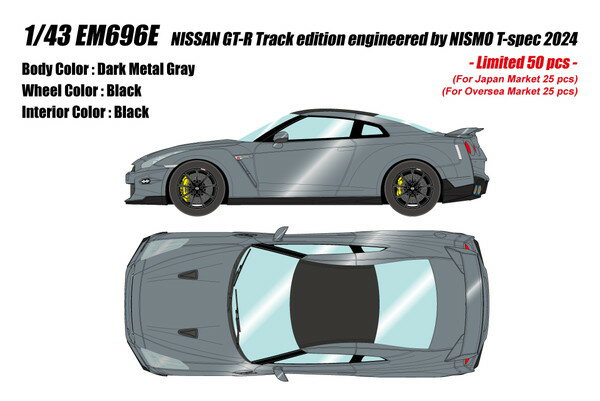 お支払い方法・送料・配送について 予約販売商品についてEIDOLON 1/43 NISSAN GT-R Track edition engineered by NISMO T-spec 2024 ダークメタルグレー 完成品ミニカー EM69...