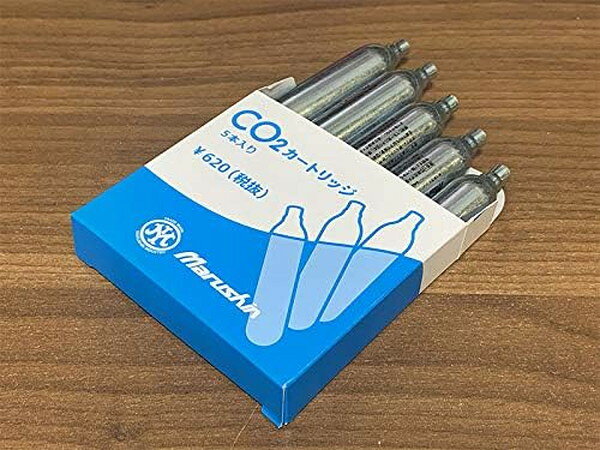 お支払い方法・送料・配送について 予約販売商品についてマルシン CO2ブローバックガスガン用カートリッジ 5本入りマルシン製CO2ブローバックガスガン用カートリッジです。■5本入り■内容量：約12g※高圧ガス(液化炭酸ガス)カートリッジです...