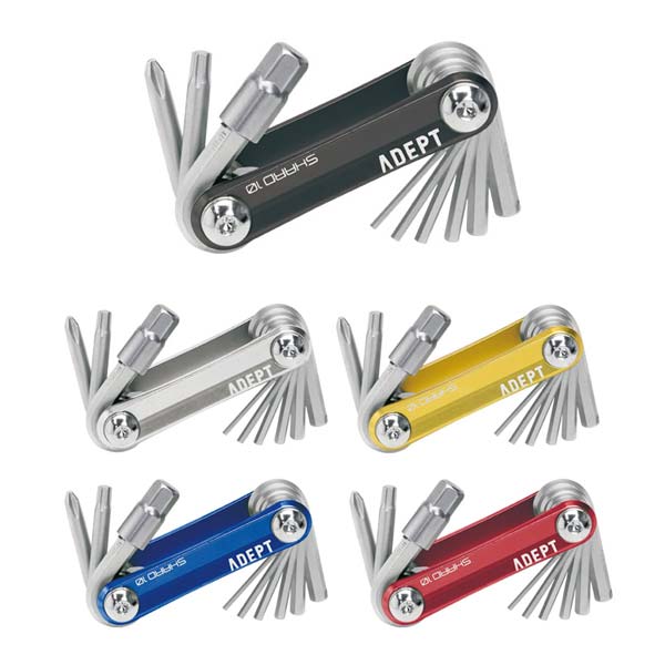 商品説明1.5、2、2.5、3、4、5、6、8mm 六角レンチと（＋）ドライバー、さらにT25 トルクスレンチまでを備えた、美しいアノダイズド フィニッシュの10 機能ミニツール。●アルミ合金 切削 ボディ / クロム バナジウム ツール●...