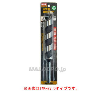 　trad 木工用兼用ビット TWK-18.0 18mmtrad 木工用兼用ビット TWK-18.0 18mm木材・合板・コンパネの穴あけに!・ドリル刃先端が喰い込みの良いらせん状だから、素早く穴あけができる。・加工面の仕上げがきれい。【仕...