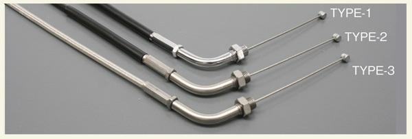 ACTIVE TMR用 スロットルワイヤー【ステン金具/アウターメッシュ】（引き戻し共通） TYPE-3（ステンレス金具/メッシュアウター） TMR用 スロットルワイヤー【ステン金具/アウターメッシュ】（引き戻し共通） アクティブ TMRキ...