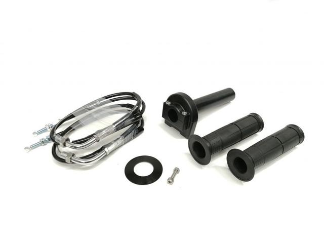 ACTIVE 汎用スロットルキット TYPE-1 ブラック 巻取φ40 [ワイヤー:メッキ金具 700mm] ブラック 汎用スロットルキット TYPE-1 ブラック 巻取φ40 [ワイヤー:メッキ金具 700mm] アクティブ スロットルキ...