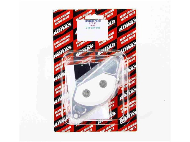 商品説明R（アルミベース+ジュラコン）エンジン右側、スターターカバーのボルトと共締めで取り付けます備考※品番補足342-387-003　　ジュラコン/ホワイト342-387-003B　 ジュラコン/ブラック※サーキット走行等、走行条件によっ...