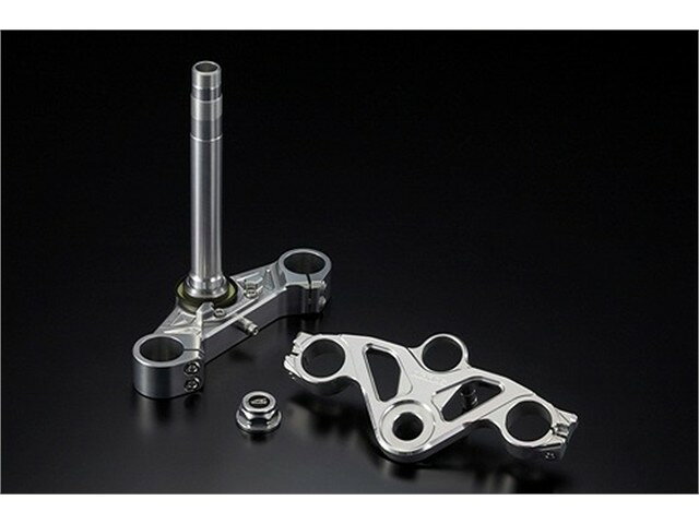 商品説明アルミ削り出し製トップブリッジとステムのセットセンターナット付フォークオフセットが30mmです（純正値は35mmです）備考※他にもスタンダードオフセット(純正値）のトップ＆ステムSETもありますのでご検討くださいオフセット30（ST...