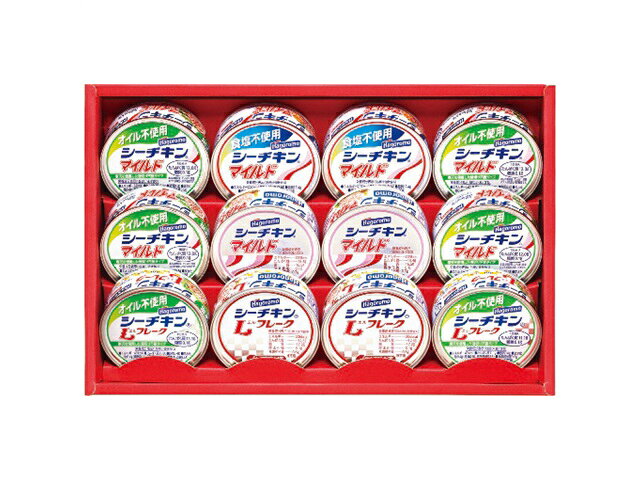 素材やカタチ、製法によって、さまざまなおいしさが楽しめる「シーチキン」の詰め合わせです。箱サイズ：32.1×7×20.7cm・現品サイズ・内容：オイル不使用シーチキンLフレーク・シーチキンLフレーク・食塩不使用シーチキンマイルド・シーチキン...