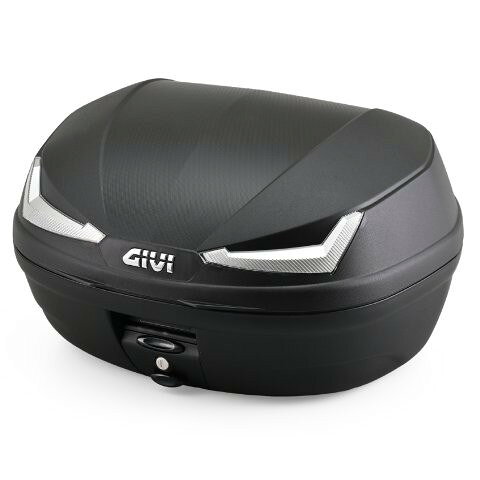 容量45リットルのトップケース。フルフェイスヘルメットとカッパなどが余裕で収納できるサイズ。2ボタン式フラップロックにより防犯性を高めています。・ボックス外寸：奥行415×幅555×高さ325(mm)・総重量(ベースプレート込み)：3.8k...