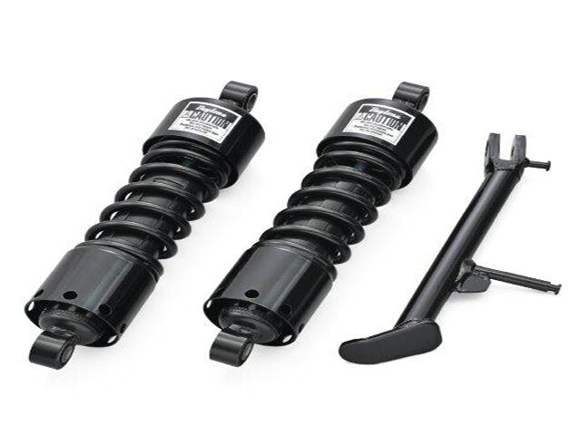 ローダウンながら純正以上の乗り心地、コーナリング性能、ギャップ走破性を実現したアジャスタブルリアショック。シート高で約23mmローダウン可能です。付属のショートサイドスタンドは、操作しやすい適切な長さに設定しました。(停車時の車体の傾き角度...