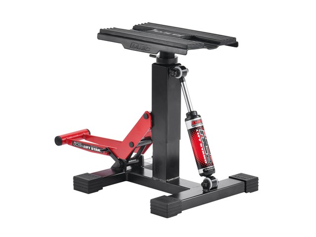 メーカーカテゴリ: メンテナンススタンド 品番: F4274メーカー品番: D36-38-312定価(税込): 16,500円カラー: ブラック/レッド無段階に高さ調整が可能な油圧ダンパー付リフトスタンド。堅牢なダブルキックアームは踏み込み...