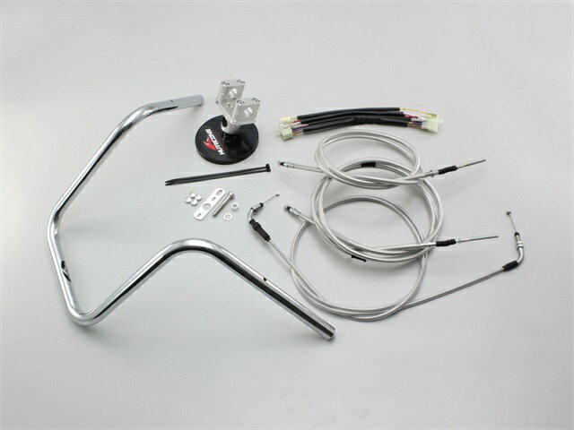 メーカー名 : HARRICANE ハリケーンメーカー品番 : HBK603M-01JANコード : 4936887004632商品名 : 300エイプハンガー3型ハンドルkit主な適合車種 : ズーマー(-07 キャブ車) ※ロンホイ用カ...