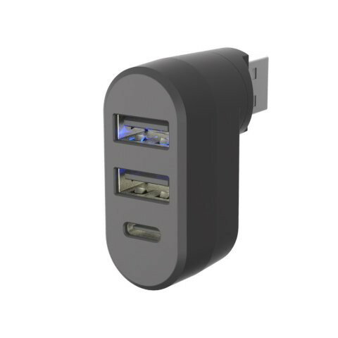 ■USBポート の 充電口を増設　■USB-A 給電側は リバーシブルコネクター＋回転仕様で様々な車種のUSBポート位置に対応■USB出力・USB-A×2 Type-C×1■自動識別IC付き / スマホ・タブレット等、端末に合わせて最適充電...