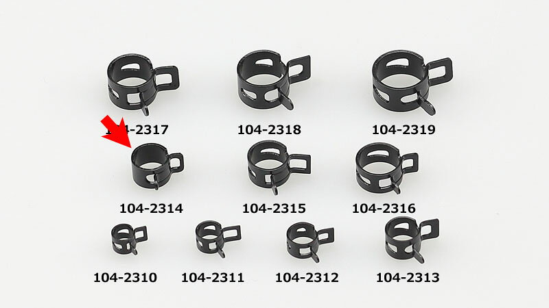 プライヤ-等により容易に装着が可能なバネクリップ式のホ-スバンド。【サイズ】10mm【入り数】5個【材質】スチ-ル（SK5）【色】ブラック商品によっては [PDF] 図面や [YouTube] 動画等がある場合があります。必ずメ-カ-公式サ...