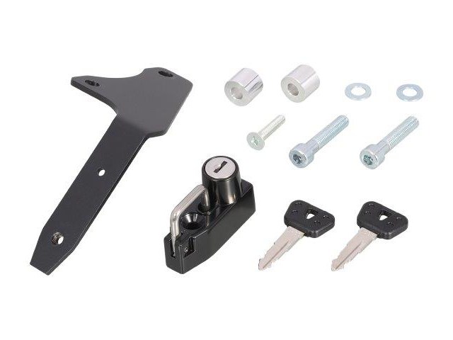 日常の使い勝手を向上させるヘルメットロックです。※ヘルメットを掛けたまま走行しないでください。ダックス 125(JB04)(JB06)◆ボルトオン◆キー：2ヶ付属〇プレート：スチール製ブラック〇装着箇所：グラブバー（共締めタイプ）※下記の当...