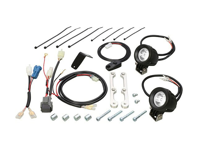 車種専用のステーとハーネスを付属した高輝度LEDビームランプです。高いドレスアップ効果と夜間走行時の補助ランプに役立ちます。※点灯時・点灯後は本体が大変熱くなりますのでヤケドにご注意下さい。※消費電力の多いグリップヒーター等と同時装着された...