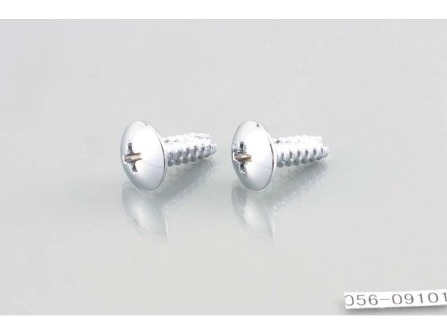 ※画像はイメージの場合がございます。※必ずメーカーホームページをご確認ください。M5X14mm/シルバークロームメッキ/2種溝付/2ヶ商品説明●2種（先の尖っていない）タッピングビス。●スチール製●K・CONクリップナットのビスとしても使用...