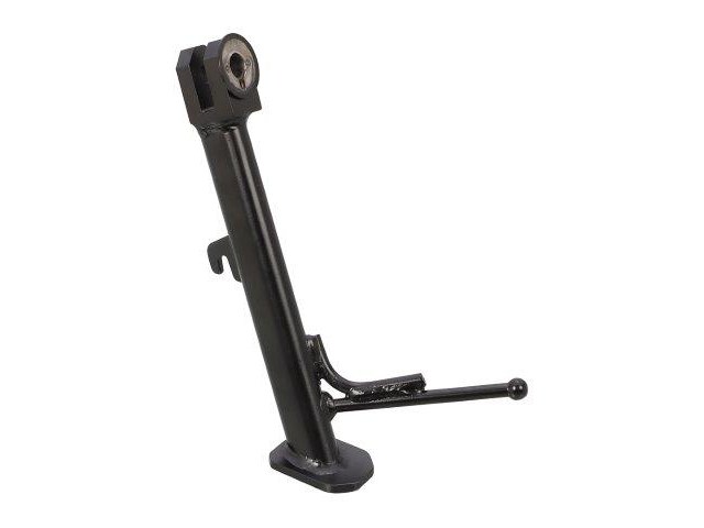 CL250の約20mmローダウン化に合わせて設計されたショートサイドスタンドです。駐車の際、安定感のある程よい傾きとなります。○スチール製　○ブラック塗装仕上げ　○ノーマル比：約13mmショート※組み合わせパーツ・仕様　GB350用KITA...