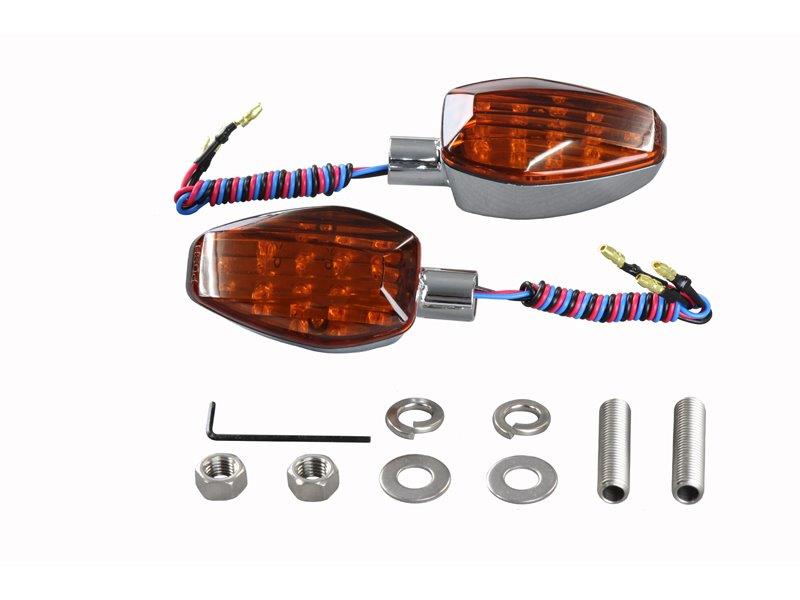 ・軽量ポリカーボネートボディ、ステーをウインカーボディーと一体化したスリムなデザイン。 ”Light Weight LEDウインカー” ※ステー部の長さは別売りの延長ステーとの併用で変更可能です。・シングルとポジションランプに対応したダブル...