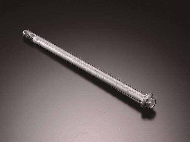 GROM用スイングアームに使用するφ12首下275mmのアクスルシャフトです。材質/表面処理スチール　
