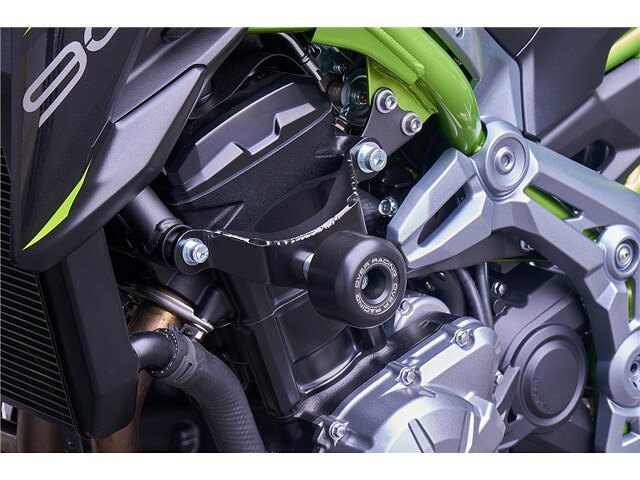 ・ブラックパウダーコーティング仕上げ・左右セット・取り付けボルト類付属・ジュラコンサイズ Type-2 φ60,L=40車種専用ボルトオン設計がポイントのOVER製エンジンスライダーは、Z900(18)も同様に左右のプレートをコンパクトにま...