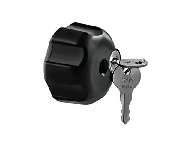 メーカー名：ラムマウントメーカー品番：RAM-KNOB3LU1インチボール用のアームパーツのノブと取り換えて使用する簡易的なセキュリティパーツ。色[カラー]：ブラックサイズ：1インチボール重量[グラム]：136g内容量[数量]：1個付属品：...