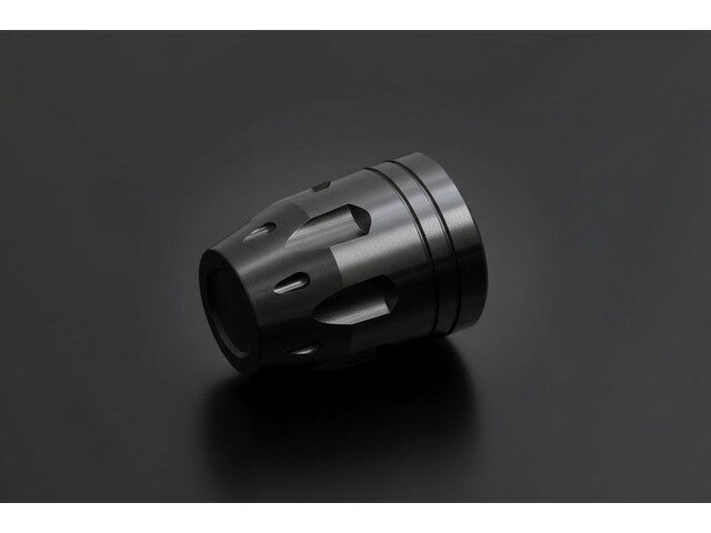 Z900RS/CAFE/SE '18-'25純正ハンドル専用のセブンホールバーエンド。?アルミ削り出しによる高級感と立体感を最大限に引き出すため、取付ボルトが外側から見えないカバー構造を採用。ボディのインナー部分には腐食に強いステンレス鋼（...