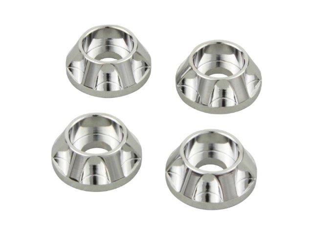 キャップボルト使用時のドレスアップに！◆M6キャップボルト用◆アルミ削り出しアルマイト／メッキ仕上げ◆最大径：約17.5mm◆4個入※タイトルに在庫有り記載以外の商品は取り寄せとなります。※メーカーに在庫がある場合3日〜5日にて発送となりま...