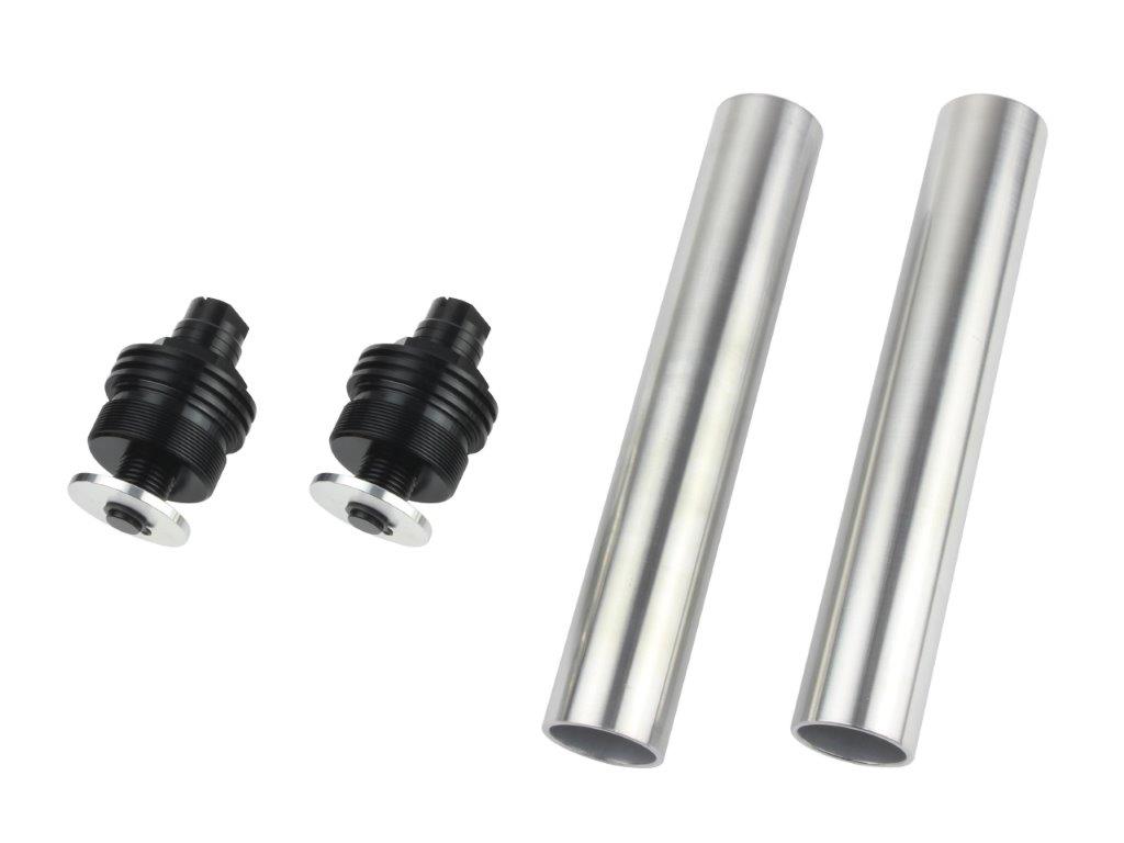 【特徴】大排気量マシンから単気筒マシンに到るまで、 フロントフォークのセッティングは意外と厄介なものです。 そこでイニシャルアジャスターを装着する事により、 フロントフォークのエアー圧とプリロードを容易に変更でき、 微妙で絶妙なセッティング...