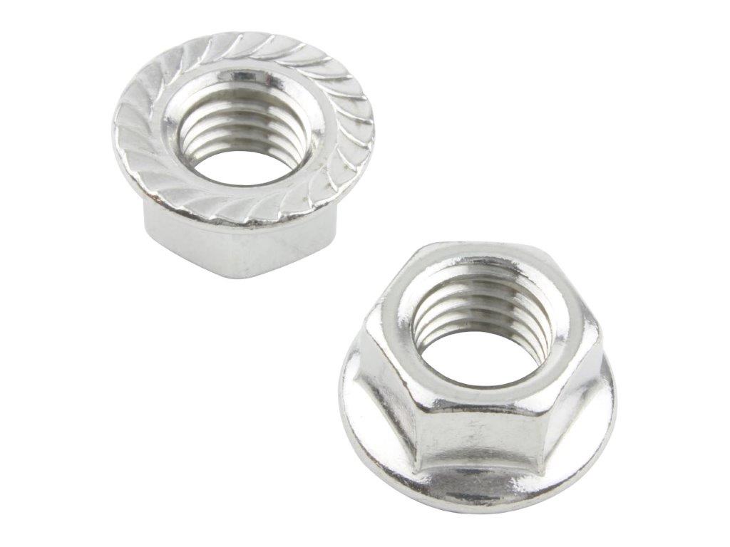 ◆フランジナットセレート有 M10mm (P-1.5)◆2個入り※必ず焼き付き防止剤を使用してください。・錆びにくいステンレス製・JIS規格品 ※寸法につきましては、JIS規格に基づき記載しています。※タイトルに在庫有り記載以外の商品は取り...